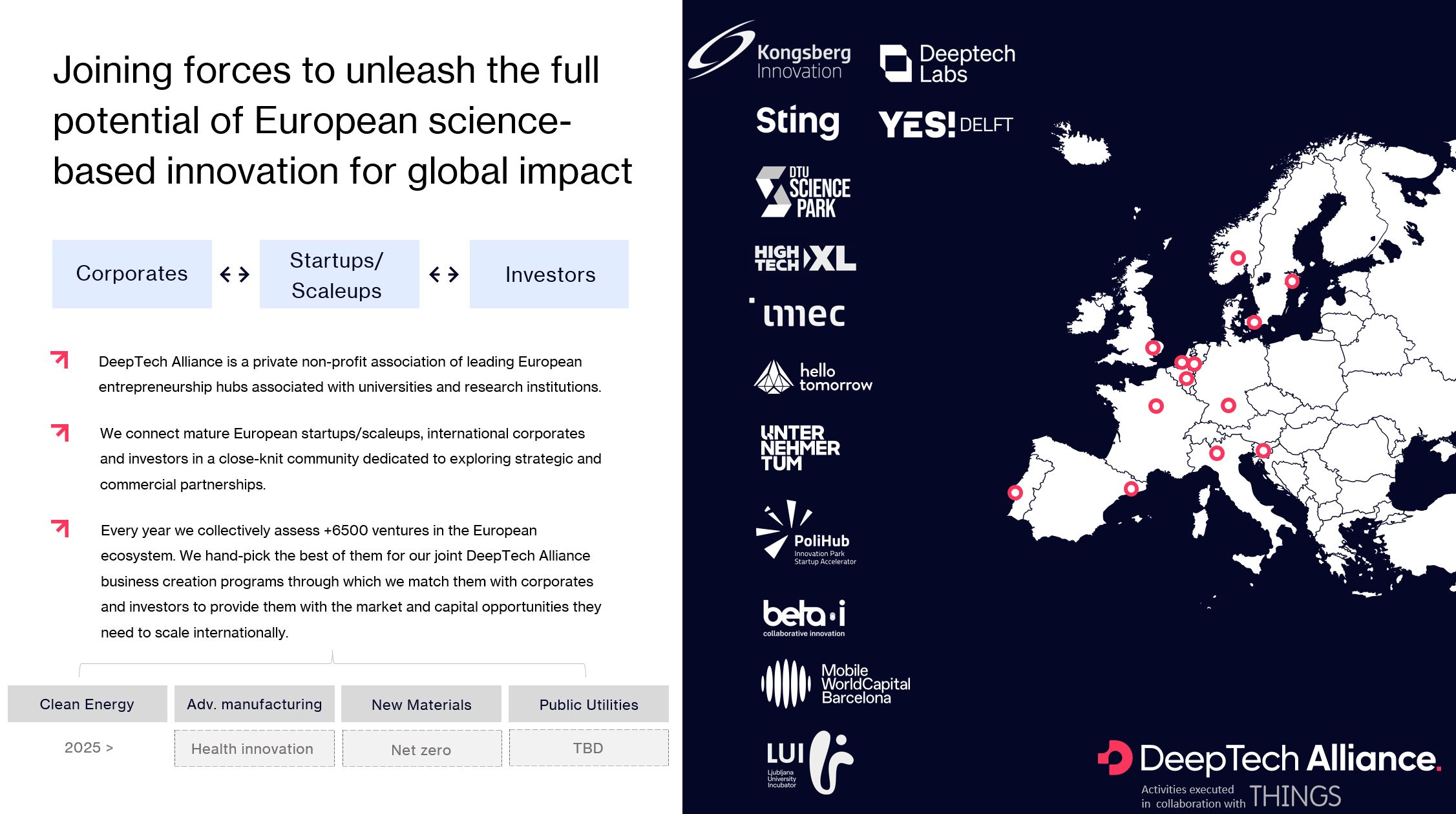 The one-point entry to Europe’s leading deep tech ecosystems.